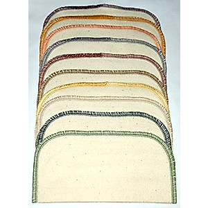 1 Ply Organic Flannel Washable Baby Wipes 8 x 8 Inches Organic Thread Earth’s Palette Set of 10
