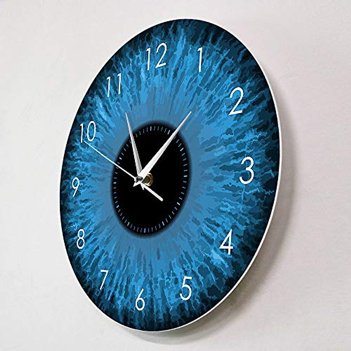 The Geeky Days Blue Eyes Iris Opticianry Silent Quartz Wall Clock Weird Macro Reptilian Eyeballs Eye Designed Home Decor Watch Eye Doctor Ophthalmology Gifts