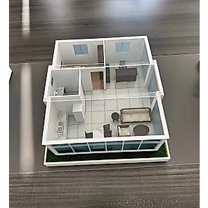 Prefab Expandable Portable House, 19x20 ft, Tiny House with 2 Bedroom Fully equiped Bathroom and Kitchen