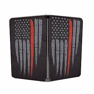 MightySkins Skin for Microsoft Surface Duo - Thin Red Line | Protective, Durable, and Unique Vinyl Decal wrap Cover | Easy to Apply, Remove, and Change Styles | Made in The USA