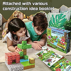 100PCS Magnetic Blocks-Build Mine Magnet World Set, Magnetic Toys for Boys & Girls Age 3-5 6-8, STEM Sensory Toys for Toddlers Gifts for 3+ Years Old Girls Boys, Classroom Must Haves Construction Toys