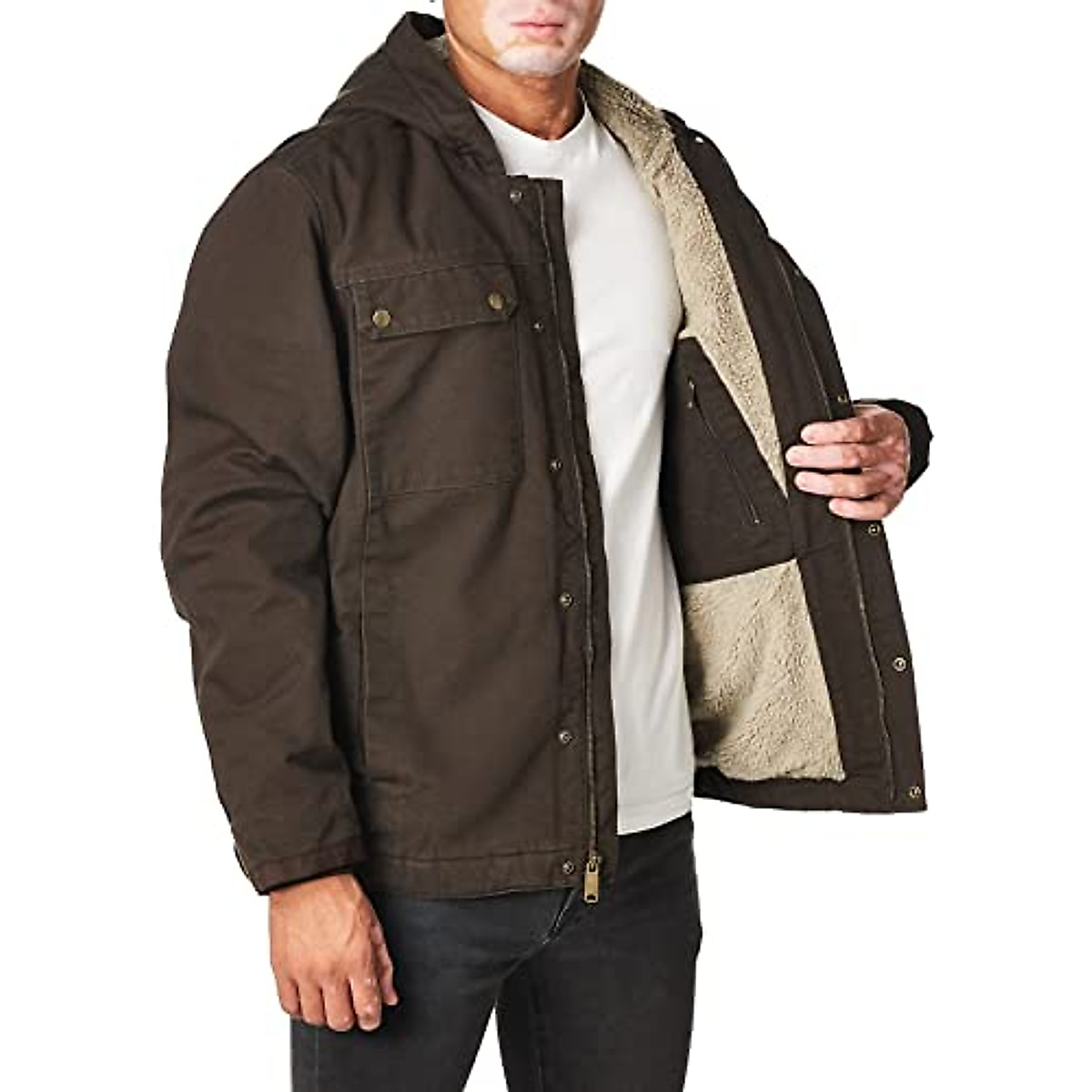 Carhartt Men's Bartlett Jacket (Regular and Big & Tall Sizes), Dark Brown, Large