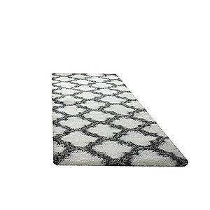 Scceatti Rugs for Bedroom 5x1.5 Feet Washable Fluffy Thick Bedroom Rug Rugs Big Bohemian Kitchen Rug Modern Rug Shaggy Home Area Mat Plush Floor Rugs Room Carpet for Bedroom Living Room Decor,White