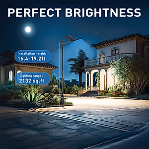 A-ZONE 1200W Solar Street Lights Outdoor, 120000LM High Brightness Dusk to Dawn LED Lamp, with Remote Control, IP65 Waterproof for Parking Lot, Yard, Garden, Patio, Stadium, Plaza