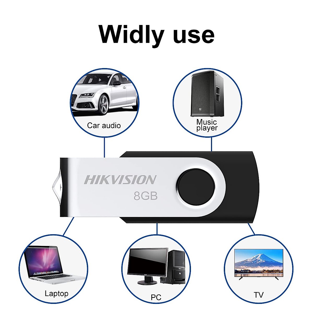 Hikvision 32GB USB 2.0 Flash Drive Flash Storage Memory Stick with Metal Case for Data Storage and Backup with 360 Degree Rotation Speed up to 20MB/S (32GB, USB2.0)…