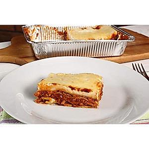 DecorRack 14 2.25 Lb Aluminum Pan with Dome Lid, Heavy Duty Rectangular Tin Foil Pans, Perfect for Reheating, Baking, Roasting, Meal Prep, To-Go Containers, Environmentally Friendly (Pack of 14)