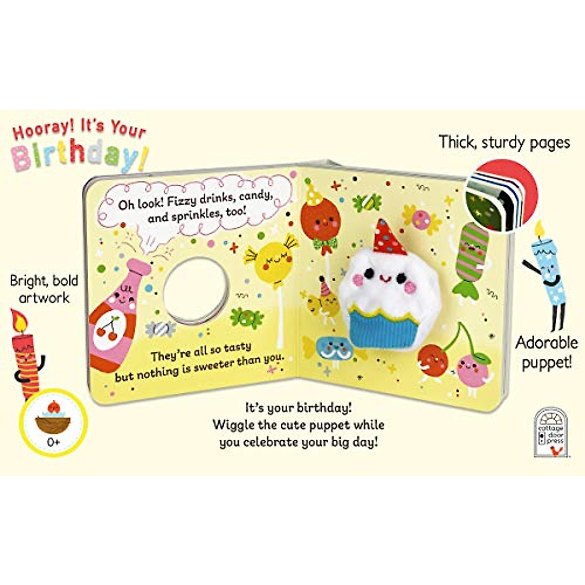 Hooray It's Your Birthday! Finger Puppet Board Book for Celebrations & Parties Ages 1-4 (Finger Puppet Board Books)