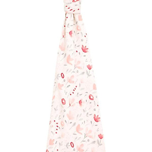 aden + anais Comfort Knit Baby Swaddle Blanket for Newborn Girl and Boy, Super Soft Cotton with Spandex, Versatile Stroller Cover, Burp Cloth, Nursing Shield, 47 x 47 Inch, Perennial