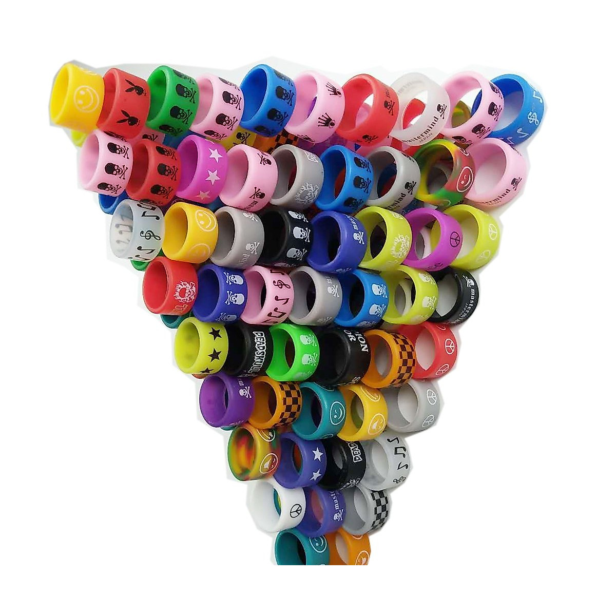 SIlicone Bands - Pack of 30 Rings Silicone Anti Slip SIlicone Bands Accessories for RBA RDA Tank Mechanical Mods glass - Diameter 20mm