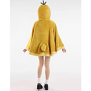 haikyuu Adult Anime Cosplay Cape Kawaii Duck Cloak Onesie Kigurumi Fleece Plush Wearable Blanket Hooded Women Girl (small)