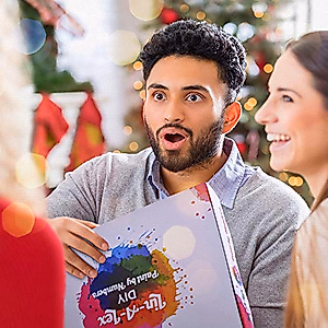 Lin-A-Lex DIY Paint by Numbers for Adults and Kids, Autumn Landscape - Rainy Day, Beginner Friendly Painting Kit with Soft Brushes, Acrylic Pigment Oils, Arts and Craft for Home