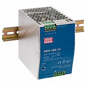 DynMach NDR-480-48 Industrial DIN Rail Power Supply 480W, 48V, 10A, High-Efficiency 93%,90-264VAC Universal Input, Reliable & Durable for Advanced Manufacturing, Automation & Scientific Research