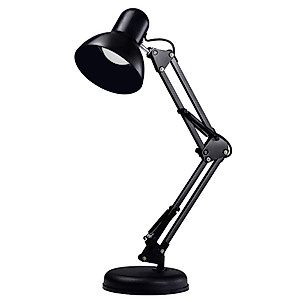 VejiA Modern Metal Swing Arm LED Desk Lamp - USB Powered Foldable Reading Light,Black Finish Architect Table Light for Study Room Studio Office Decorative (Color : White Light