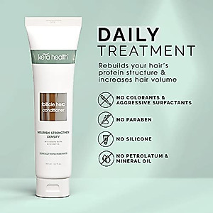 Follicle Hero Hair Growth Conditioner, Keratin Conditioner Hair Fall Solution for Women and Men, Paraben-Free Volumizing Conditioner for Fine Hair, 5.1 fl oz - KeraHealth