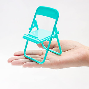 Bbiamsleep 9 Pcs 1:6 Scale Colorful Miniature Chair Miniature Folding Chairs Miniature Plastic Chair Mini Furniture Accessories(Random Color)