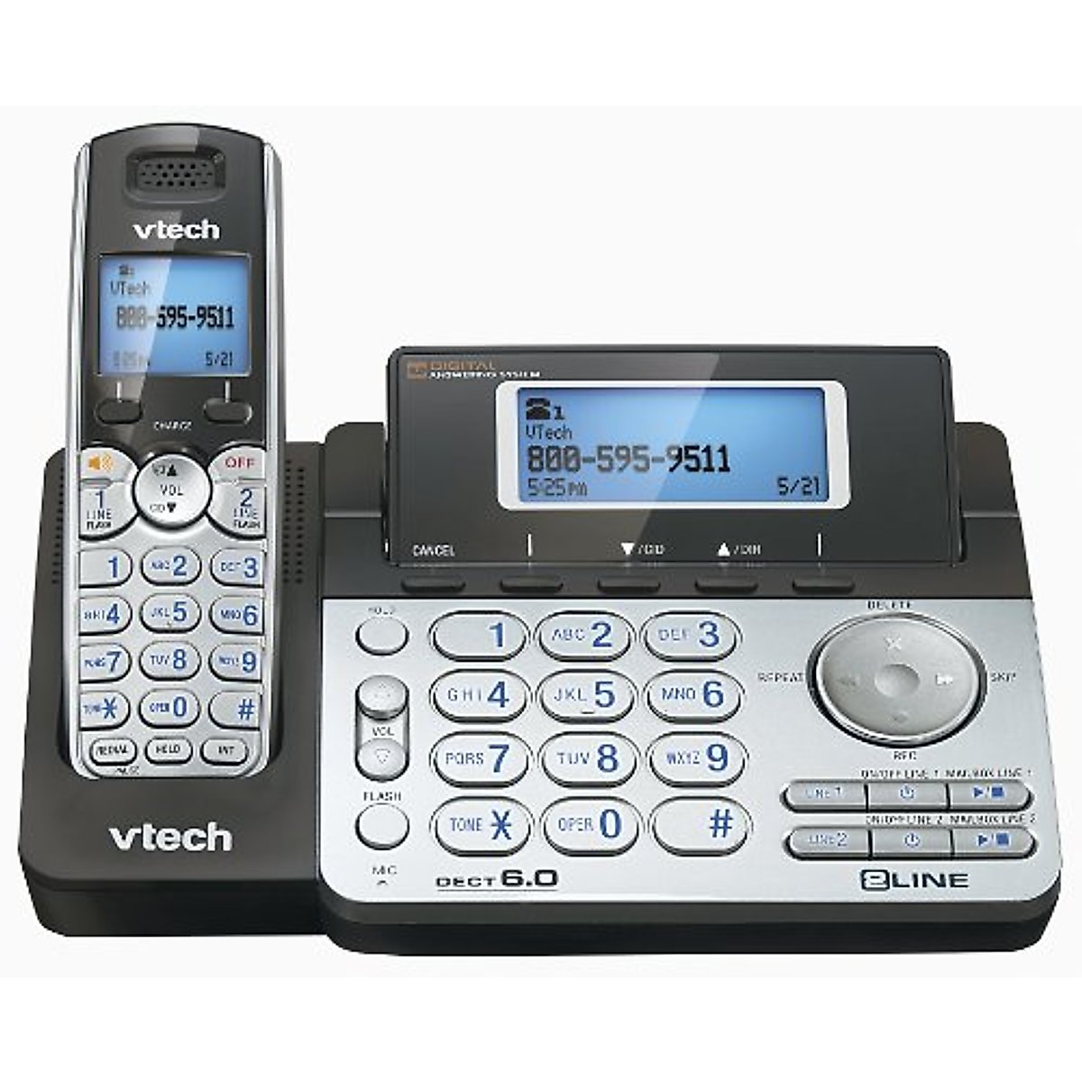 Vtech Ds6151 Two-Line Expandable Cordless Phone with Answering System