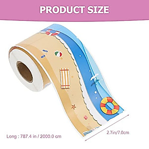Ciieeo 65Ft Summer Bulletin Board Decorations Summer Beach Classroom Bulletin Board Border Stickers Bulletin Border Rolled Border Trim for Classroom Decor