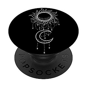 Sun Moon Dreamcatcher Cool Nature Minimal Art Artist Gift PopSockets PopGrip: Swappable Grip for Phones & Tablets
