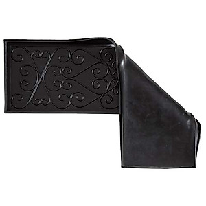 Anji Mountain Heavy Duty Waterproof Rubber Shoe Storage Mat Organizer/Boot Storage Tray Multi Use for Entryway with Coir, Tan Insert, Fits 4 Pair (46.5" Wide)