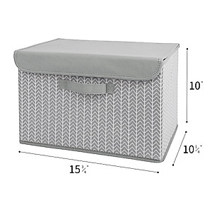 GRANNY SAYS Bundle of 3-Pack Cloth Storage Bins & 2-Pack Closet Storage Bins