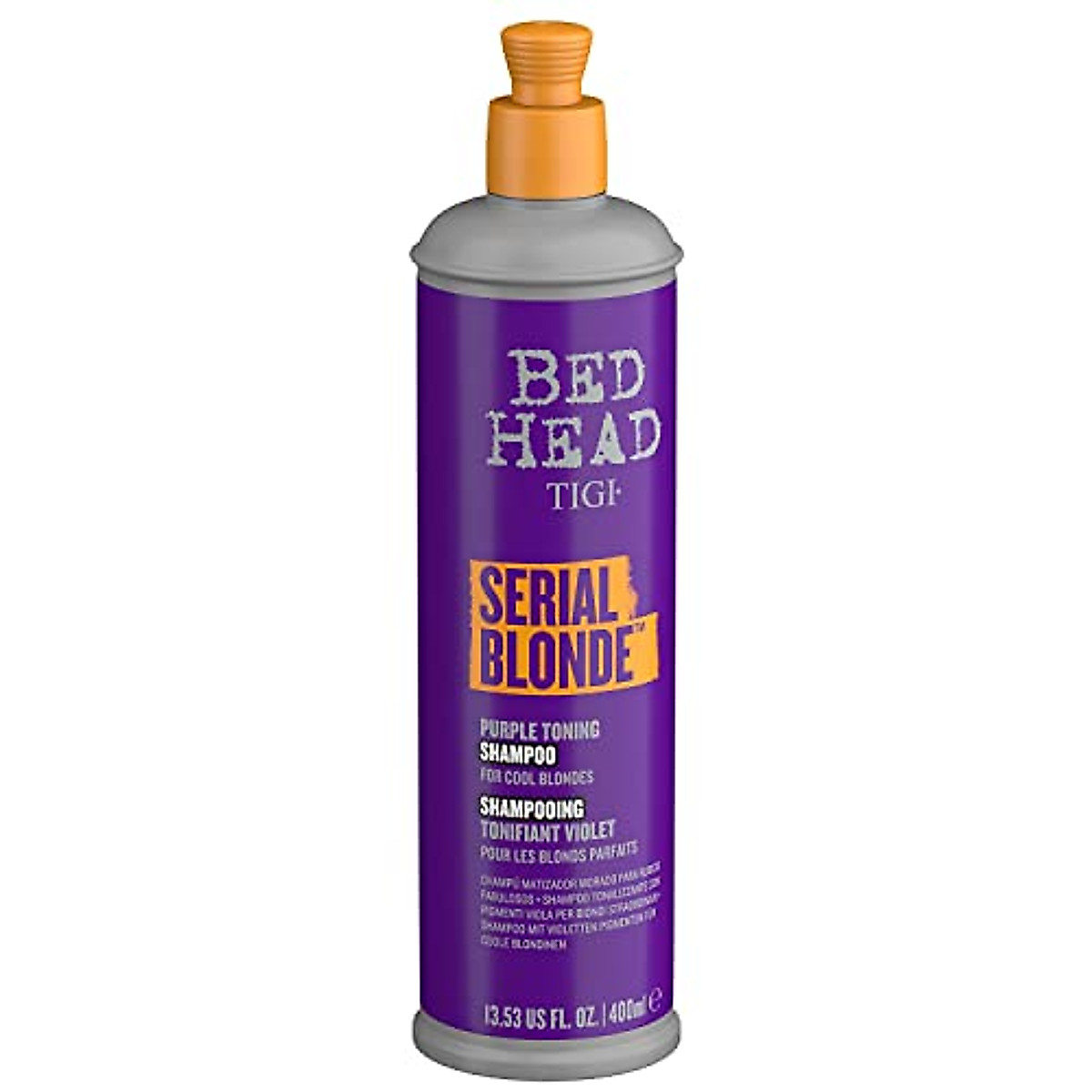 TIGI Bed Head Purple Toning Shampoo for Chemically Treated Hair Serial Blonde Sulfate-Free Shampoo 13.53 fl oz