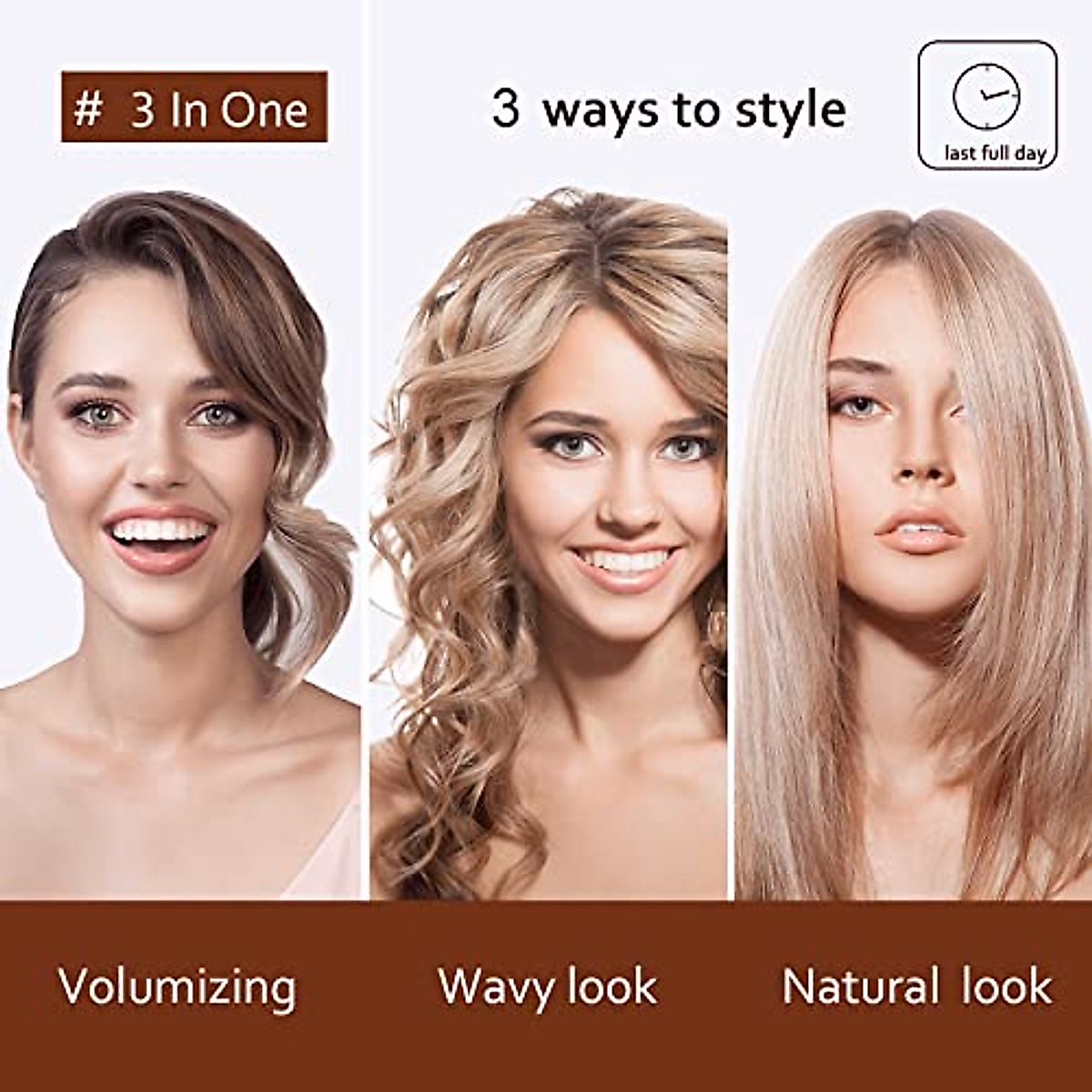 GLAMGLIDER Curling Iron Brush, Ceramic Tourmaline Ionic Hair Hot Brush, Anti-Scald Hair Curling Wands,Professional Instant Heat Styling Brush with 4 Heat Settings,Dual Voltage Travel (1.25 Inch)