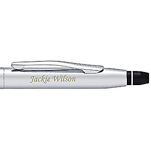 Dayspring Pens Engraved Cross Pen | Personalized Cross Click Ballpoint Pen - Polished Chrome. AT0622-101. Custom Name Engraving Comes in Cross Gift Case.