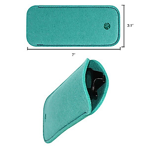 JAVOedge [5 PACK], Soft Felt Slip In Pouch Case for Sunglasses, Reading Glasses Multi Colors, MicroFiber Cloth