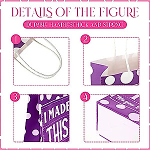 8 Pieces Funny Birthday Gift Bags Colorful Reusable Paper Bags Birthday Holiday Medium Large Rainbow Gift Wrap Baby Showers Bridal Showers Birthdays Easter Party Supplies Goodie Bags for Women Men