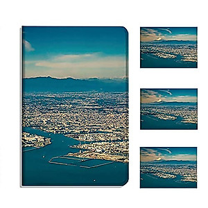 Aerial Fuji Mountain with Tokyo Cityscape View 532033222 Ipad Air Case/Ipad Air 2 Case/Ipad 9.7 Inch 2017 2018 Case, Soft TPU Back Cover with Adjustable Stand, Bump Drop Resistance Protector for Ipad