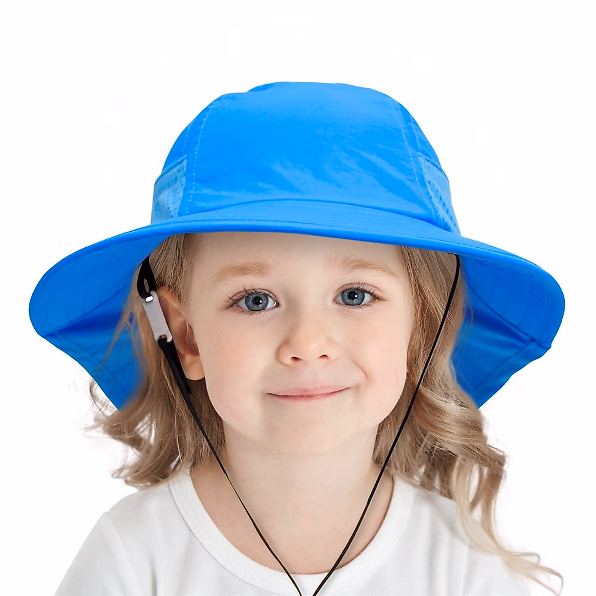 Baby Sun Protection Hat for Infant Toddlers Boys Girls UPF 50+ Sunhat for Outdoor Beach Swim (US, Age, 3 Months, 24 Months, Blue)