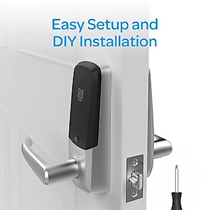 ULTRALOQ UL3 BT (2nd Gen) Smart Lock + Bridge WiFi Adaptor, 5-in-1 Keyless Entry Door Lock with WiFi, Bluetooth, Biometric Fingerprint and Touch Keypad, Smart Door Lock Latch Edition (Satin Nickel)