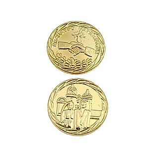 CB Accessories Wedding Unity Coins - Arras de Boda - Decorative Box with Rhinestone Crystals Keepsake 76 (Gold)