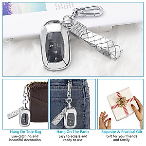 1797 Key Fob Cover for Honda Civic 2022 2023 CR-V HR-V Accessories Keychain Car Remote Shell Bling Crystal TPU Silver