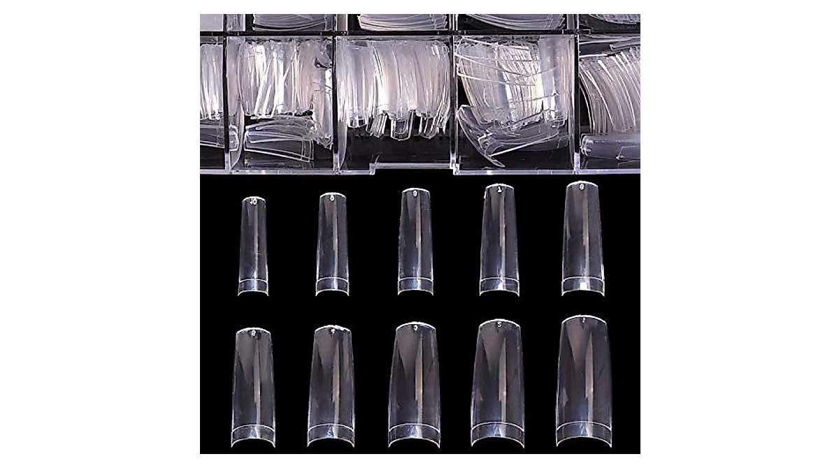 Clear Acrylic Nail Tips 500pcs BTArtbox for DIY & Salons - Easy to Use