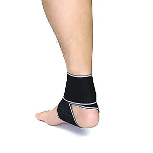 Lareinae Breathable Ankle Support Compression Brace with Adjustable Strap, Great for Runners, Ankle Sprain, and Swelling and Plantar Fasciitis, Instant Pain Relief, Suitable for Men&Women