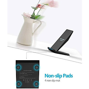 Fast Wireless Charger,NANAMI Qi Certified Wireless Charging Stand Compatible iPhone 14/13/12/SE 2020/11/XS Max/XR/X/8 Plus,Samsung Galaxy S23/S22/S21/S20/S10/S9/Note 20 Ultra/10 and Qi-Enabled Phone