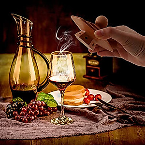 Cocktail Smoker Kit with Torch,Four Kinds of Wood Chips for Whiskey Smoker Lover.Drink Smoker Infuser Kit,Bourbon Smoker Kit,Old Fashioned Cocktail Kit (No Butane)Gift for Men