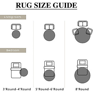 PureCozy Modern Abstract Round Area Rug 6ft Grey Circle Entryway Rug 6x6 Machine Washable Kitchen Accent Rug Indoor Low Pile Carpet Distressed Throw Rug Living Room Bedroom Office Laundry Non Slip