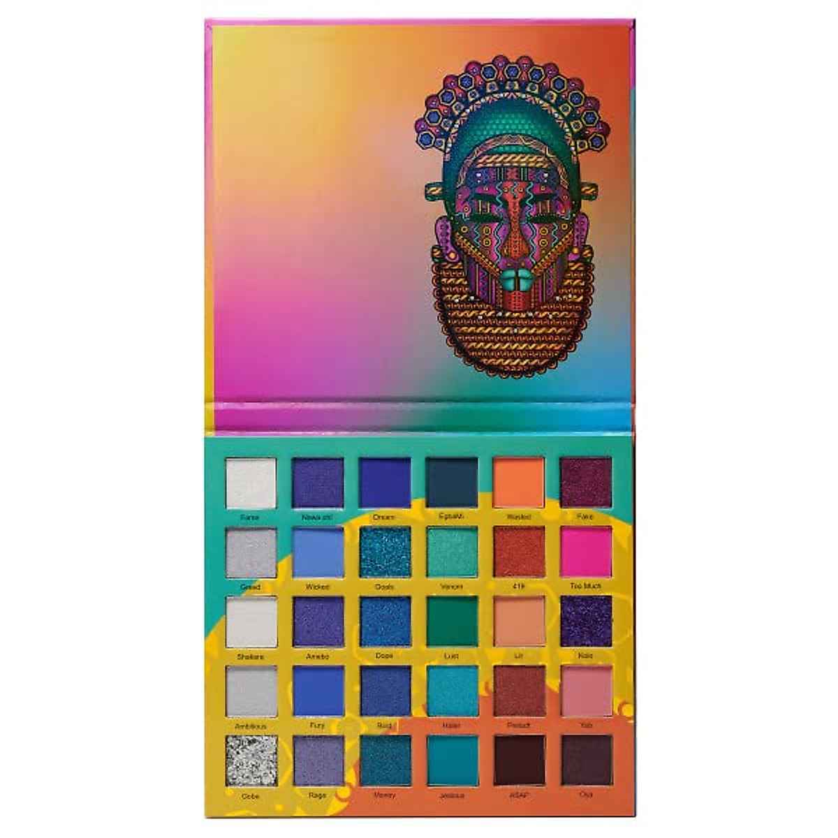 Juvia's Place Palette Wahala 2 - Ice Cold, Periwinkle, Cobalt Blue, Aquamarine, Orange, Pink Palette, 30 Shades, Professional Eye Makeup, Pigmented Palette for Eye Color & Shine