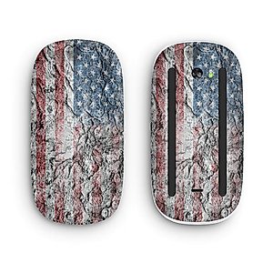 Design Skinz Aged and Wrinkled American Flag Vinyl Decal Compatible with The Apple Magic Mouse 2 (Wireless, Rechargable) with Multi-Touch Surface