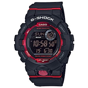 Casio G-Shock Men's GBD800-1 Bluetooth G-Squad Digital Watch, Black/Red (BLKRED/1), One Size