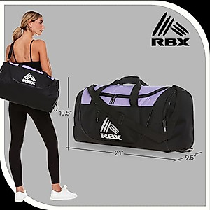 RBX Gym Bags for Men, Small Gym Bag for Women with Shoe Compartment, Duffle Bag for Travel, Sports Bag, Camping, Weekend, Carry On, Overnight Duffel Bag for Women with Shoulder Strap