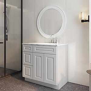 LOVMOR 36'' Bathroom Vanity Sink Base Cabinet with 2-Doors, Storage Cabinet with 3-Drawers on The Left, Suitable for Bathrooms, Kitchens, Laundry Rooms and Other Places.