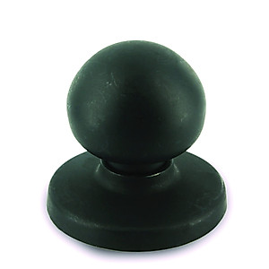 Richelieu Hardware BP3922900 Evanston Collection 1 1/4-inch (32 mm) Matte Black Functional Round Closet Door Knob for Kitchen, Bathroom, and Furniture