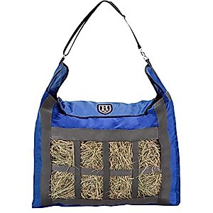 Harrison Howard Premium Durable Slow Feed Horse Hay Bags Oxford Cloth Heavy Duty Large Capacity Horse Feeding Bag-Champion Blue