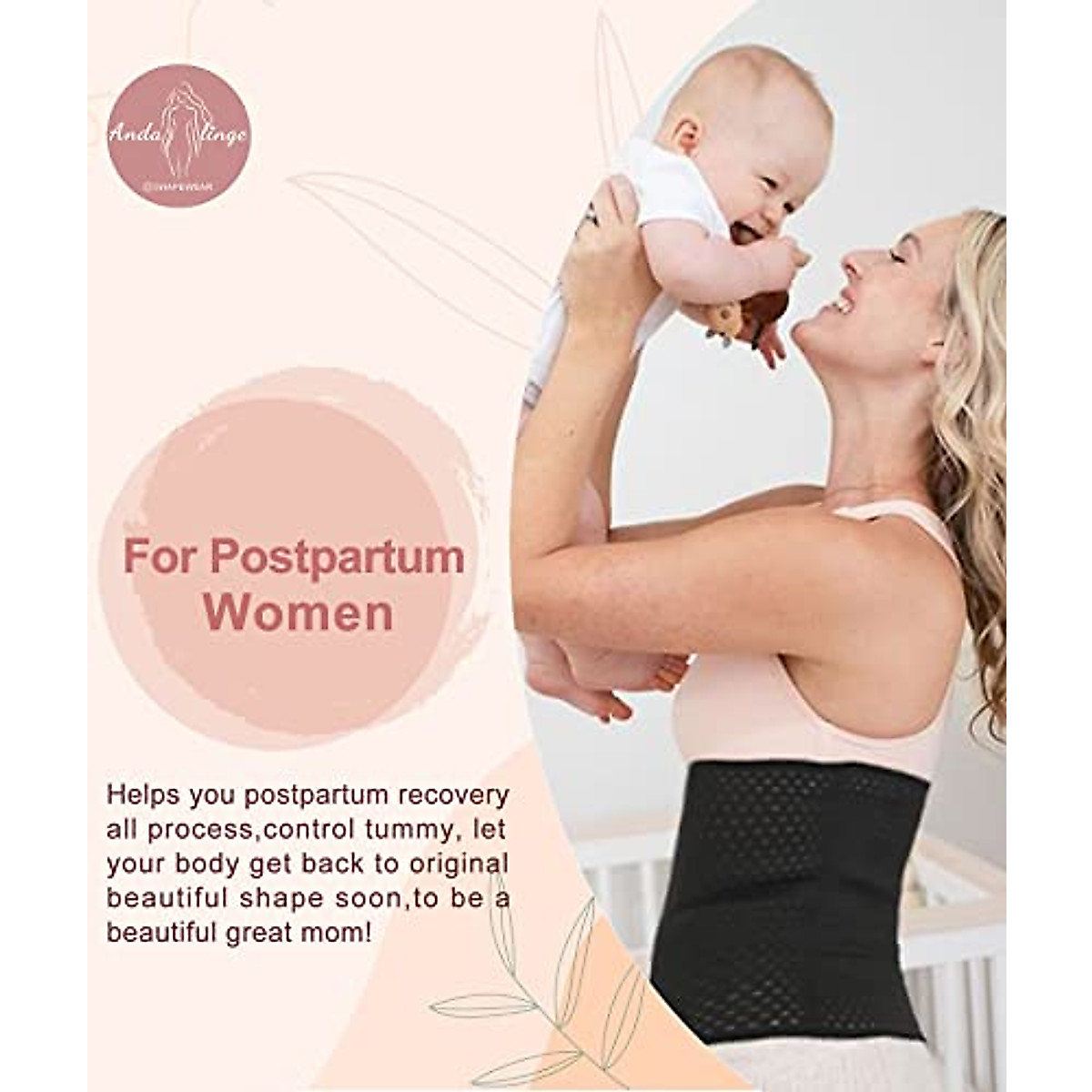 Andalinge Waist Trainer for Women Weight Loss Girdle Upgraded Hourglass Waist Cincher Shaper with Steel Bones Extender