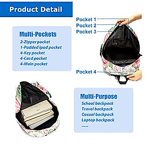 Yeshop Cowgirl Flower Personalized Backpack for Teen Boys Girls ,Custom Travel Backpack Bag Gift