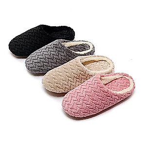 Crazy Lady Women's Fuzzy House super light Slippers Fluffy Furry Fur Slippers Scuff Outdoor Indoor Warm Cozy Plush Bedroom Shoes Soft Flat Comfy Anti-Slip（9-10）