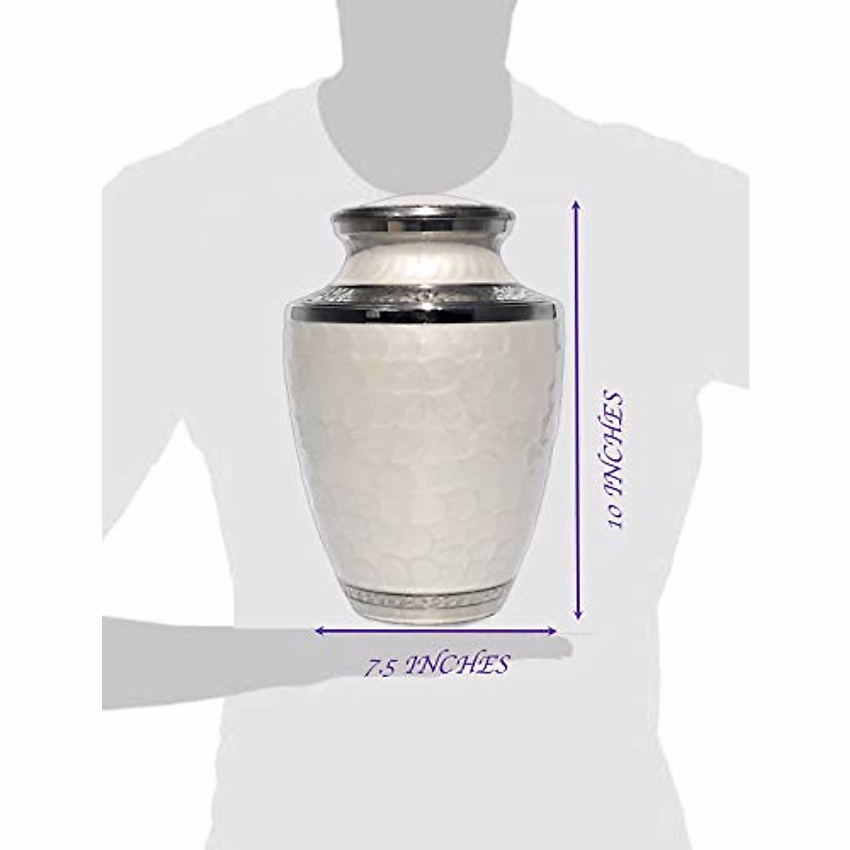 Eternal Harmony Cremation Urn for Human Ashes | Funeral Urn Carefully Handcrafted with Elegant Finishes to Honor and Remember Your Loved One | Adult Urn Large Size with Beautiful Velvet Bag